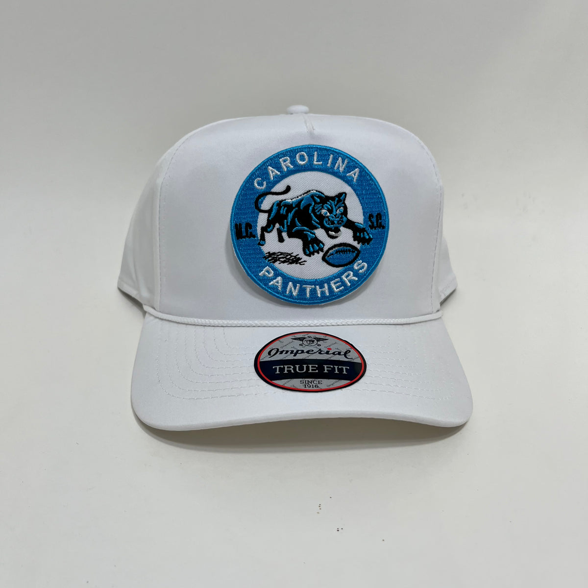 Carolina Panthers White on White Imperial Rope Hat Snapback – JonnyCaps