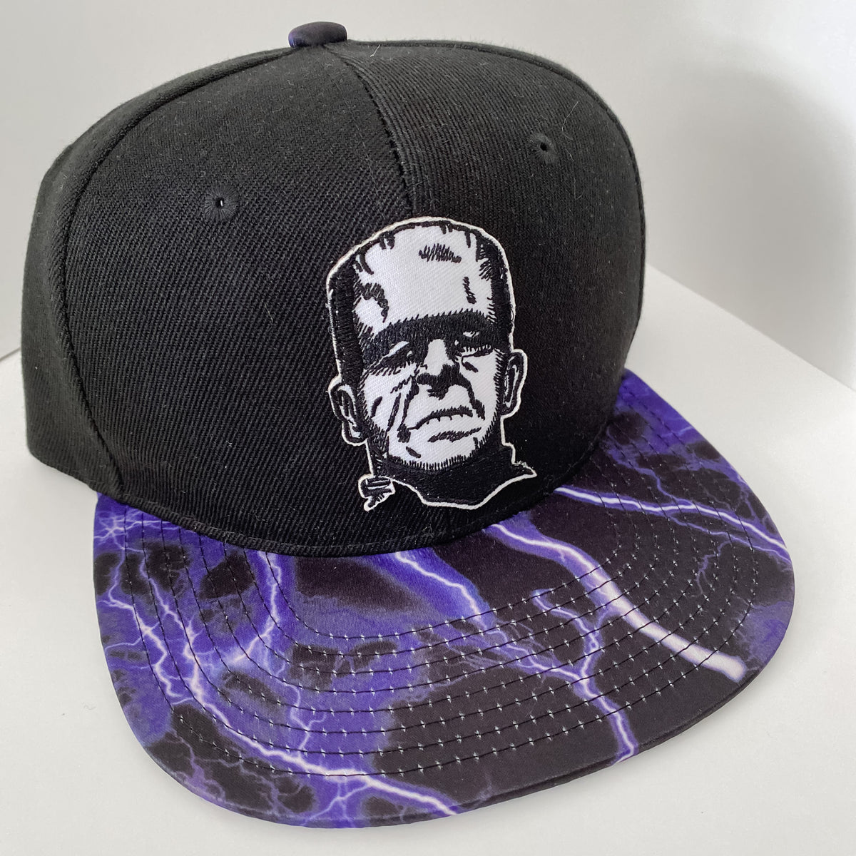 Frankenstein Purple Lightning Snapback – JonnyCaps